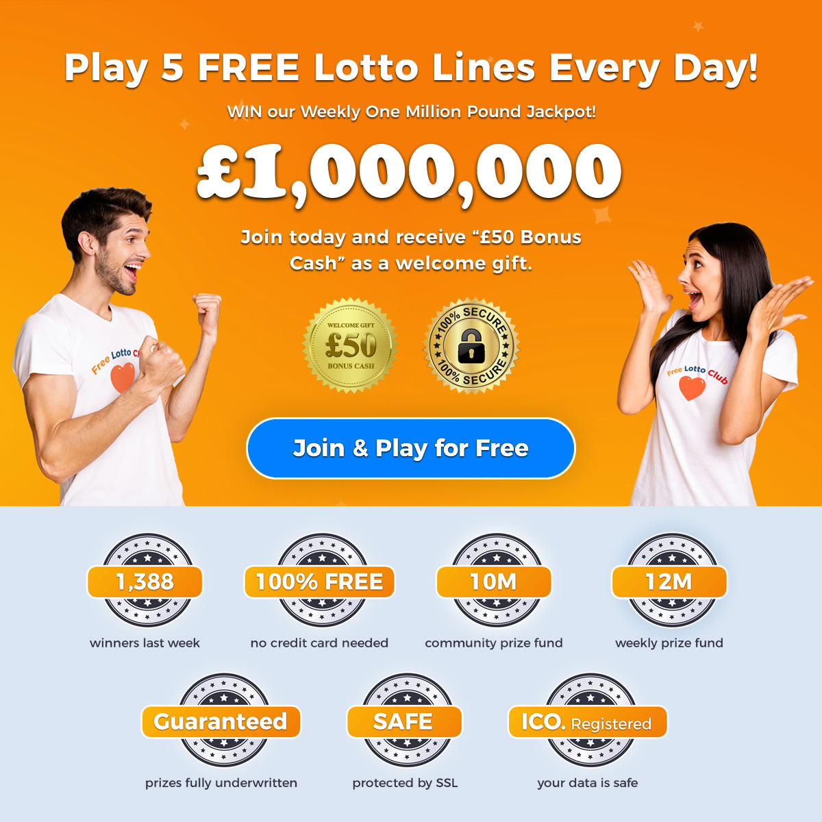 Free Lottery Explained | Play 5 free lottery lines every day | £1M Jackpot + £10M Community ...